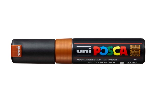 POSCA Marker 8mm PC-8K BRONZE MET bronze, Keilspitze - Schlup